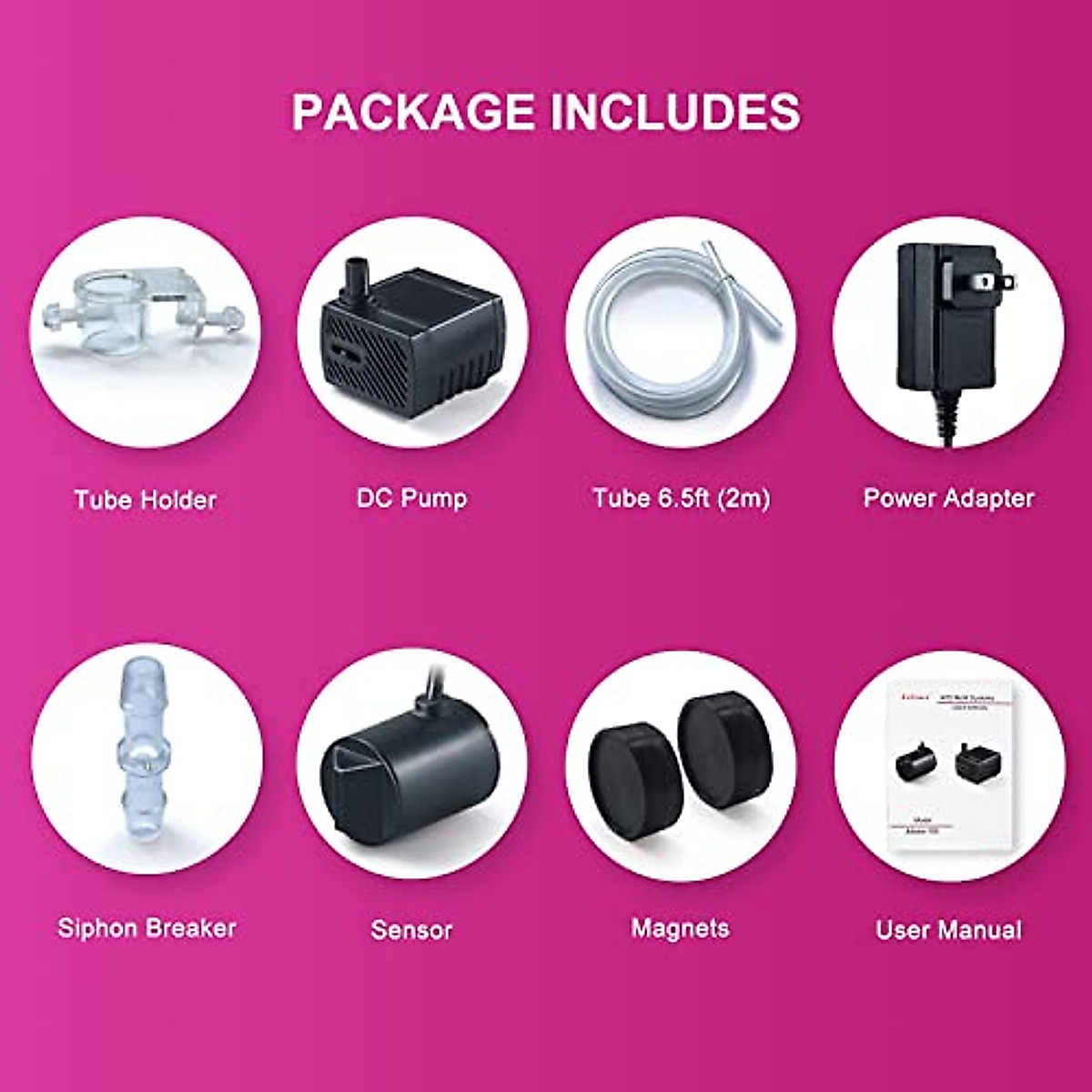 JEBAOJECOD Smart Aquarium Auto Top off Water Refiller System,Water Replenisher Water Level Controller for Fish Tank(Jebato-150) Black