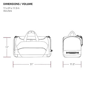 SwissGear 1900 Travel Duffle Bag, Black/Red, 22-Inch