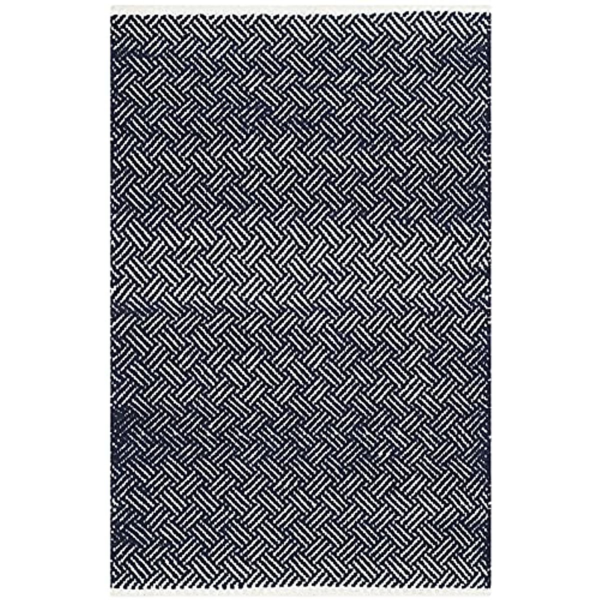 SAFAVIEH Boston Collection 2'6" x 4' Navy BOS680D Handmade Flatweave Cotton Accent Rug