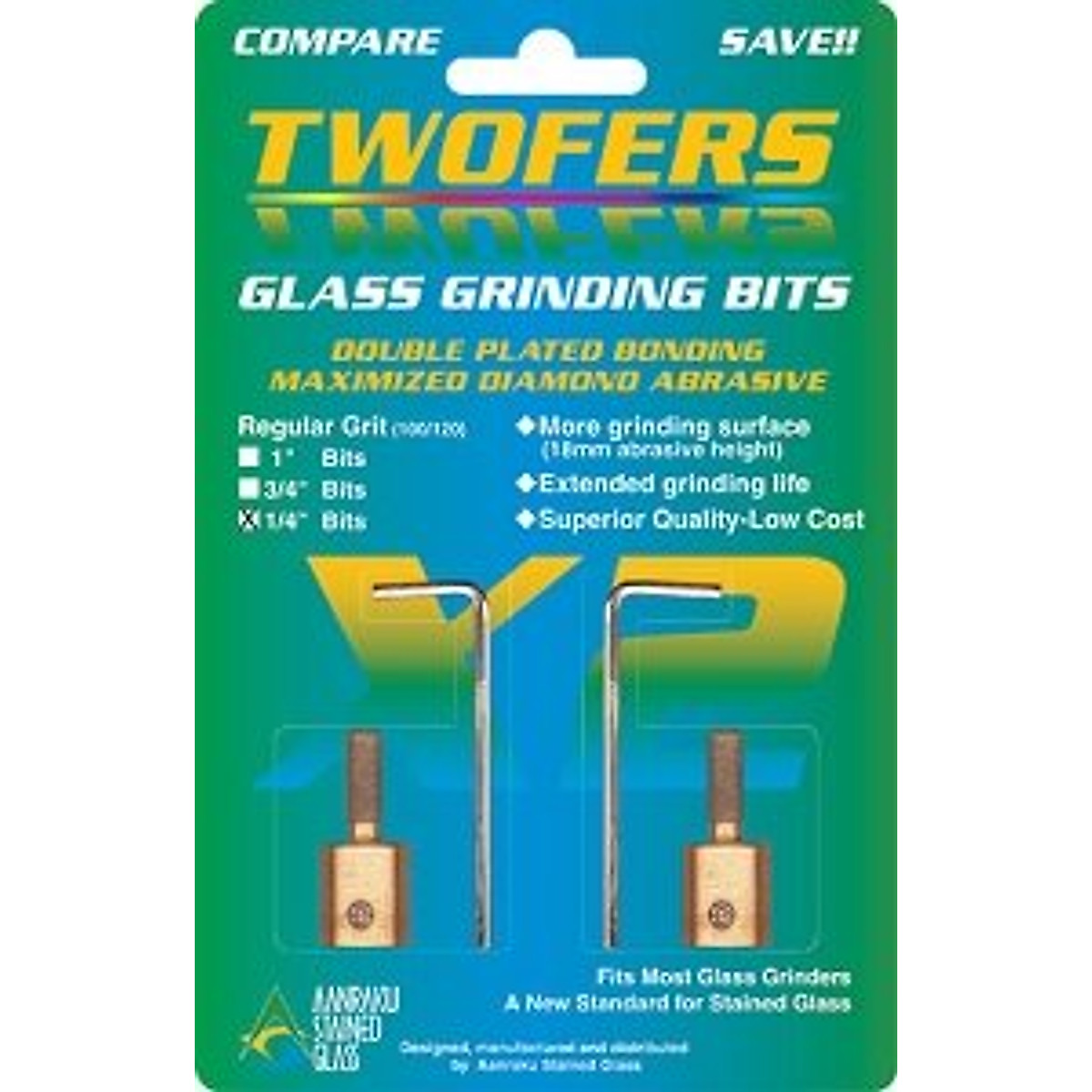 Aanraku 1/4 Inch Grinder Bits - 2 in pack