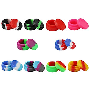 NQEUEPN 30pcs 7ML Silicone Containers Round Multicolored Small Storage Jars Multi Use Cosmetic Storage Containers for Melt Wax, Food, Cosmetics, Essential Oils, Mini Crafts