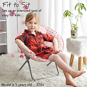 Heritage Kids Sequin Saucer Chair, Pink