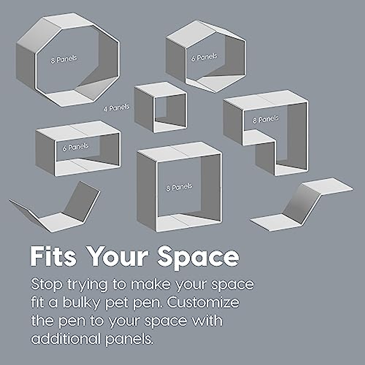 IRIS USA 24" Exercise 4-Panel Pet Playpen, Puppy Pet Small Medium Dog Pen Keep Pets Secure Easy Assemble Rust-Free Heavy-Duty Molded Plastic Customizable, White