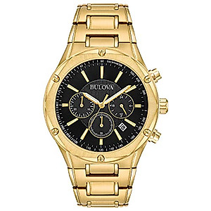 Bulova Men's Classic 6-Hand Chronograph Calendar Quartz Watch, 24 Hour Time, Luminous Hands, 43mm