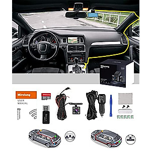 Milerong Dash Cam Front and Rear, FHD 1080P WiFi Dash Cam Pro, Dash Camera with SD Card, 3.16" Screen Car Dashcam with Enhanced Night Vision,Adjustable Camera, 24Hrs Parking Mode, Motion Detection,WDR