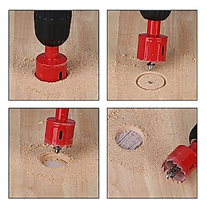 M42 HSS Hole Saw Set, Ankoow 9Pcs 16-38mm Heavy Duty Hole Saw Tooth Cutting Opener Drill Bit for Wood Aluminum Iron Sheet Pipe Plastic