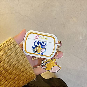 MSnow Compatible with Airpods 3 IMD&TPU Case Cover for Airpods 3rd Generation with Keychain - Jerry