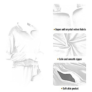 Kigai Watercolor Flying Butterflies Jogging Suits for Women Lounge Cozy Long Sleeve Half Zip Lapel Collar Sweatsuit Set,L