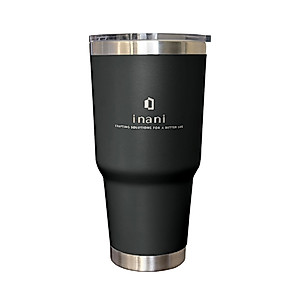 inani 30oz Stainless Steel Tumbler, Insulated Travel Coffee Cup, Leak-Resistant, Spill-Proof Lid, Dishwasher Safe, BPA-Free, Double-Wall Insulated Premium Travel Mug For Hot Or Iced Coffee, Black