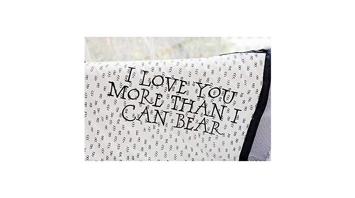 My Baby Sam Little Black Bear Crib Bedding Set