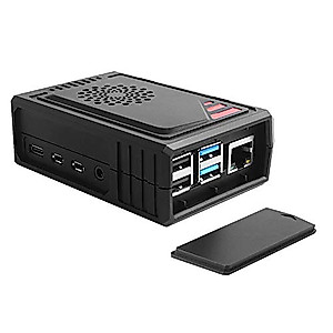 GeeekPi Raspberry Pi 4 Case, Raspberry Pi Case with Cooling Fan 40X40X10mm and 4pcs Raspberry Pi 4 Heatsink for Raspberry Pi 4 Model B