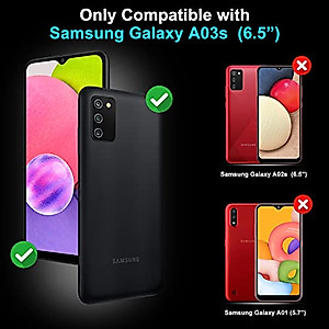 TQLGY 3 Pack Screen Protector for Samsung Galaxy A03s with 3 Pack Camera Lens Protector, Tempered Glass Film, 9H Hardness - HD - Bubble Free - Anti-Scratch - Easy Installation