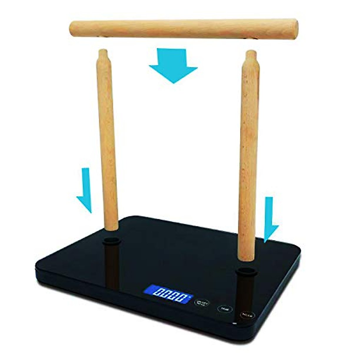 MINDPET-MED Digital Bird Scale with Perch, Bird Scale Grams, Max 44lbs, Capacity with Precision up to ±1g, Black, Suitable for Parrot and All Kinds of Bird
