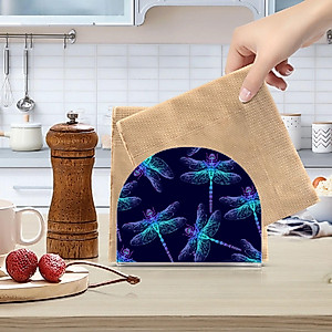Dragonfly Napkin Holder for Kitchen U-Shaped Paper Towel Dispenser for Tables Sturdy and Durable Paper Napkin Storage for Picnic Party Wedding Home