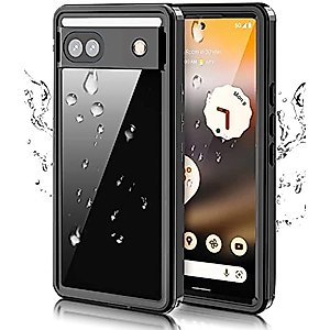 Mangix Google Pixel 6A Waterproof Case, IP68 Waterproof Dustproof Shockproof Case with Built-in Screen Protector, Full Body Rugged Protective Clear Cover for Pixel 6A 5G
