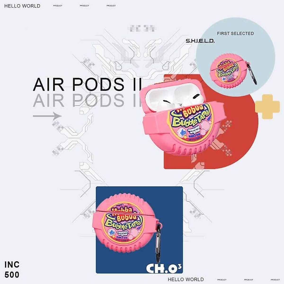 Compatible with Airpods Cases, Cute 3D Soft Silicone Cartoon Cool pods Case, Shockproof Protective Stylish Funny Cover Shell Skin Gift for Kids Boys Girls Teens Women Compatible with Airpods 2 case