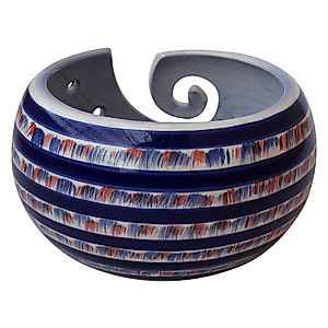 ABHANDICRAFTS Ceramic Knitting Yarn Bowl, Crochet for Moms - A Perfect on All Occasions for Moms and Grandmothers