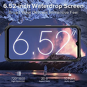 Ulefone Power Armor 14 Pro Rugged Cell Phone 10000mAh Battery, Octa-core Unlocked Phones, 6GB+128GB(Extend 1TB), 6.52” Display, Headset-Free FM Radio, 15W Wireless Charging 4G Android Smartphone