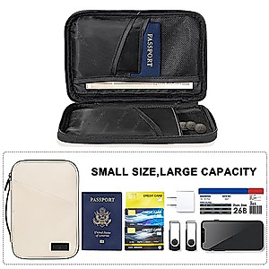 Ougrand Family Passport Holder Portable Waterproof Leather Travel Document Holder
