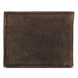 Eddie Bauer Men Signature Bifold Passcase Wallet, Embossed Leather-Tan, One Size