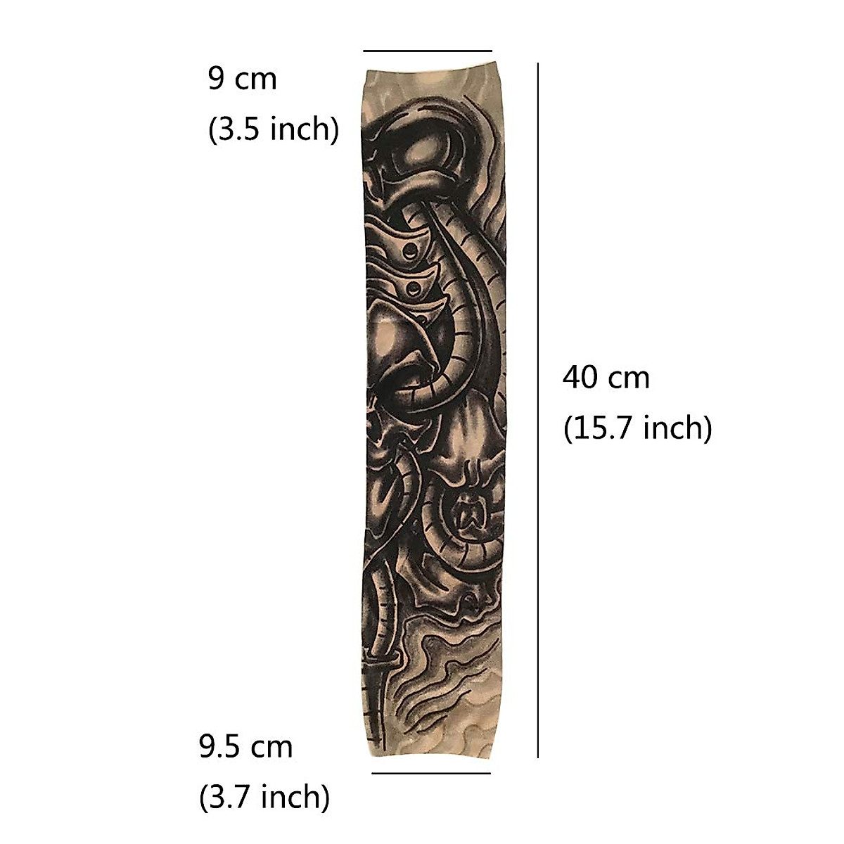 Juland 6 Pcs Temporary Tattoo Sleeves Fake Slip On Tattoo Arm Sleeves Kit Arm Sunscreen Stockings Accessories for Unisex Party Cool Men Women