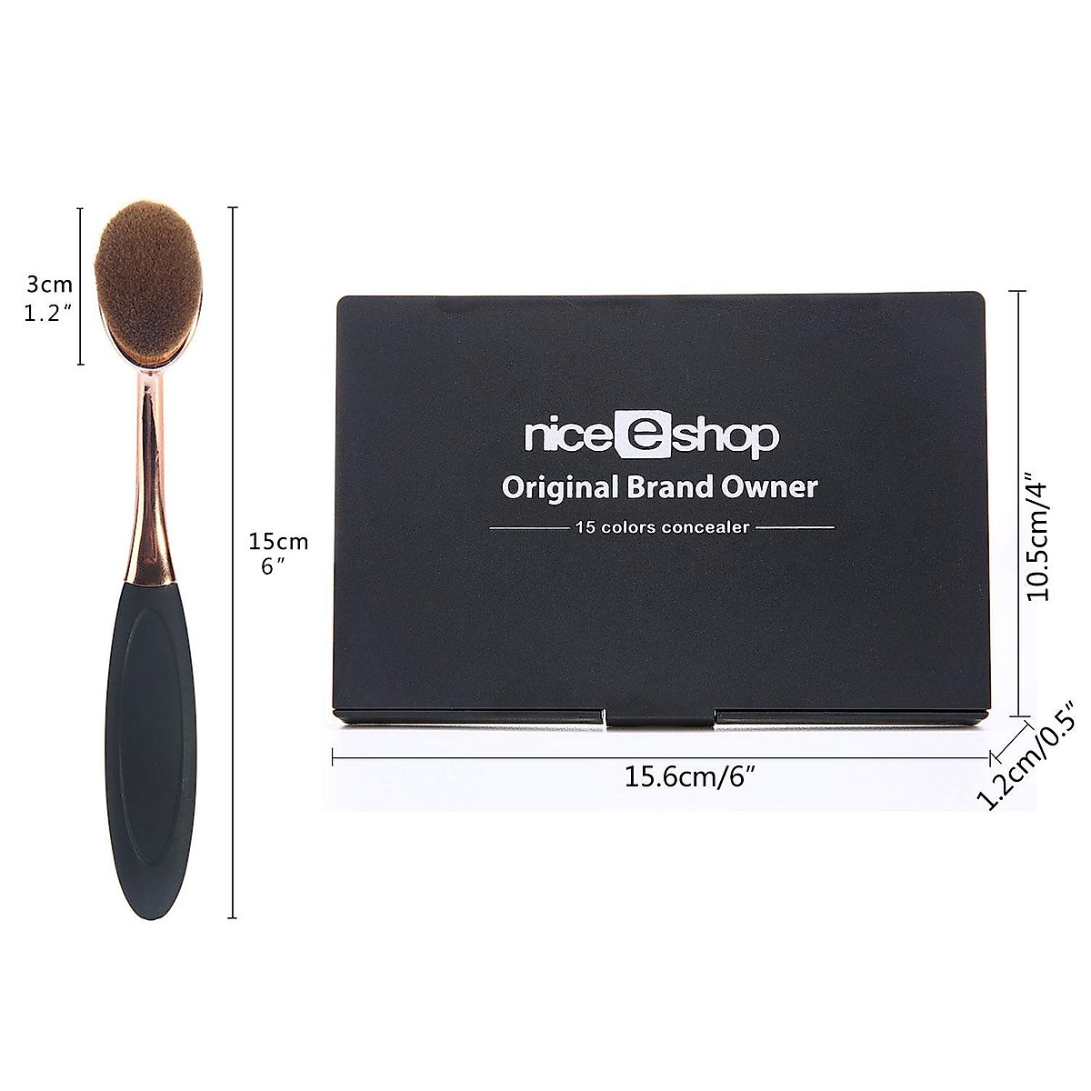 niceEshop Professional 15 Color Concealer Camouflage Makeup Palette (Concealer, 15 Colors)