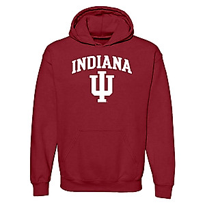 UGP Campus Apparel AH03 - Indiana Hoosiers Arch Logo Hoodie - Large - Cardinal