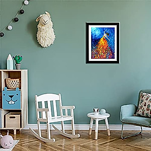 Betionol 12x16 Picture Frame 2 Pack, Display 12x16in/30x40cm Diamond Painting Kits/Photos/Prints, Black Natural Solid Wood Picture Frame with Acrylic Protection Glass, Back Mat And Hanging Kit