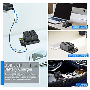 Neewer NP-F750 2-Pack 5600mAh Li-ion Replacement Battery with USB Charger, Compatible with Sony NP-F550 570 750 770 930 950 FM55H FM500H QM71 QM91 QM71D LED Light, Monitor, Motorized Slider