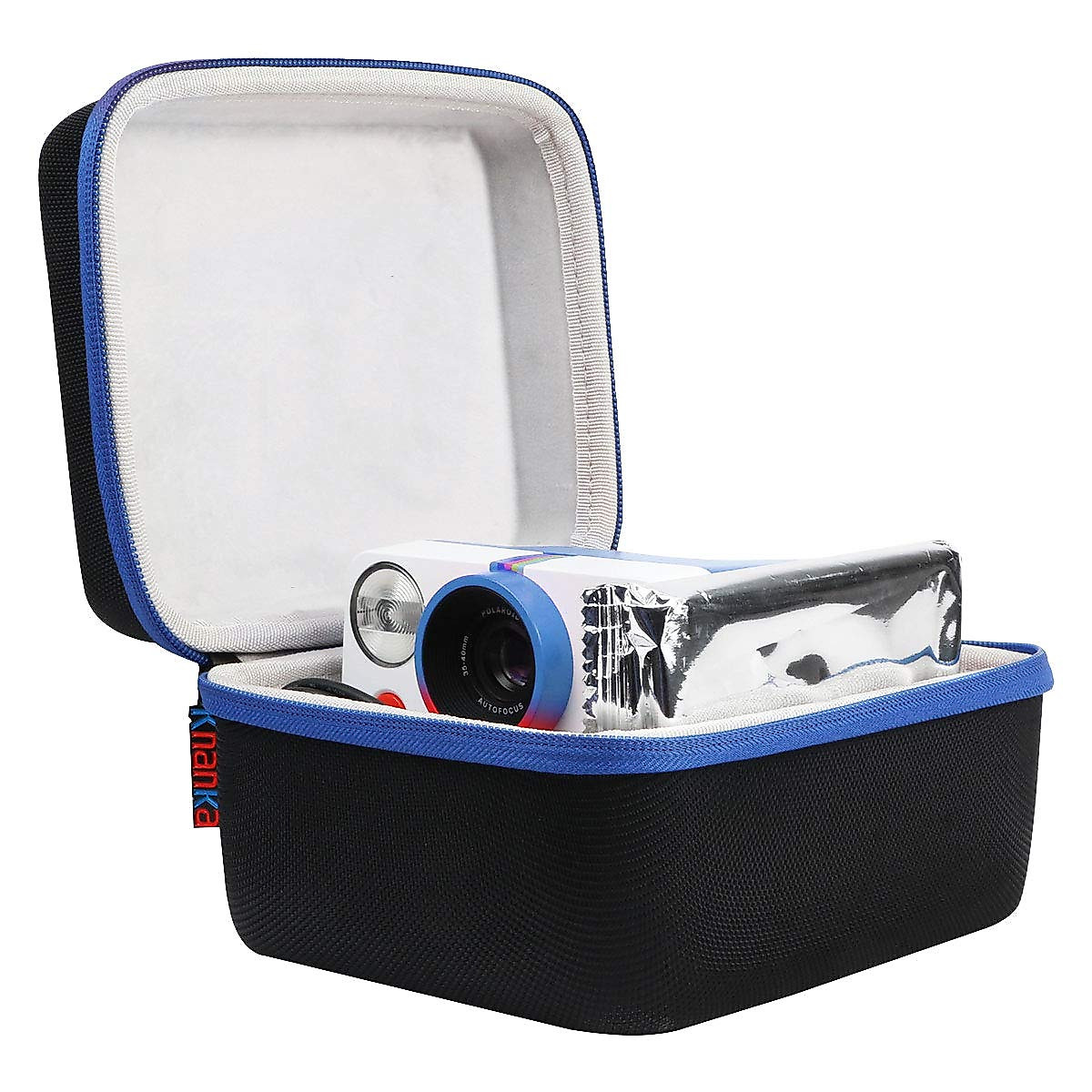 khanka Hard Travel Case replacement for Compatible with Polaroid I-2 Instant Camera/Now+ 2nd Generation I-Type/Originals Now+ / Now I-Type/OneStep 2 / OneStep+ Instant Film Ca (Blue Zipper)