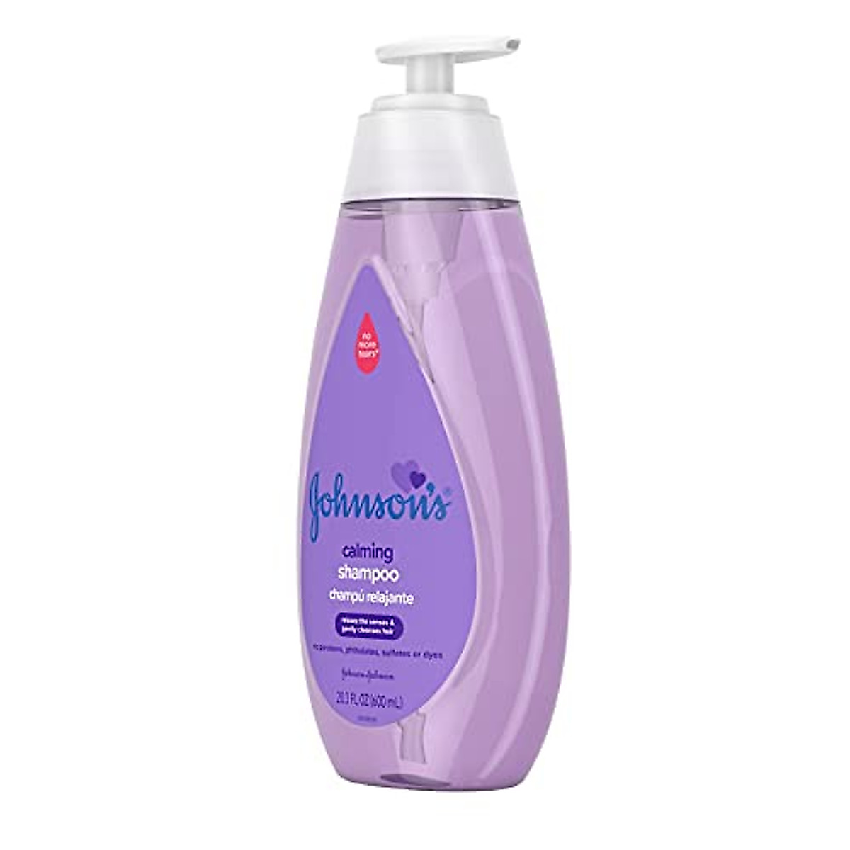 Johnson's Calming Baby Shampoo with Soothing NaturalCalm Scent, Hypoallergenic & Tear-Free Baby Hair Shampoo, Free of Parabens, Phthalates, Sulfates & Dyes, 20.3 fl. oz