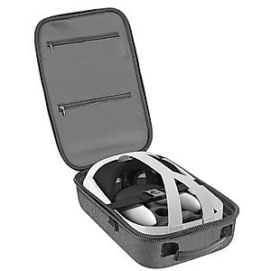 Akaigu Hard Travel Case Storage Case for Oculus Quest 3 All-in-one VR Gaming Headset and Controllers Accessories Carrying Bag (Gray)