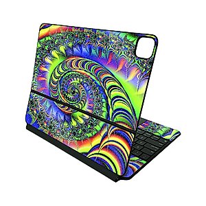 MightySkins Glossy Glitter Skin Compatible With Apple Magic Keyboard for iPad Pro 12.9" (3rd-6th Generation) - Outer Space | Protective, Durable High-Gloss Glitter Finish | Easy To Apply | Made in The USA