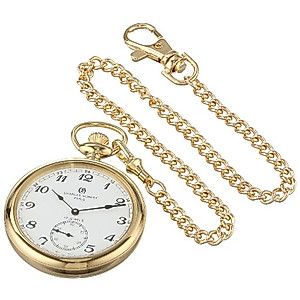 Charles-Hubert, Paris Gold-Plated Open Face Mechanical Pocket Watch
