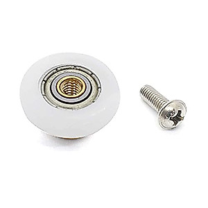 4 PCS Shower Door Rollers&1PCS Dual Purpose Telescopic Screwdriver，Roller Diameter 19/23/25/27mm, for The Bathroom Pan Glass Sliding Door Pulleys/Runners/Wheels,Stainless steel-4PCS (Pulley 19mm)