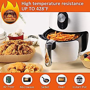 Air Fryer Liners Disposable Paper - 130 Pcs 8In Square Parchment Paper Liners, Non-Stick Airfryer liners Fit 5 6 7 8 QT for Air Frying, Baking, Roasting Microwave