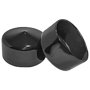 Made in USA Prescott Plastics 1.75" Inch Round Rubber Hole Plugs, Inserts (4 Pack), Black Rubber Caps for Metal Tubing, Fence and Auto Body, Glide Insert for Pipe Post, Chair Legs and Furniture Legs