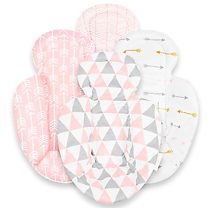 Infant Insert Compatible with 4Moms Mamaroo & Rockaroo – Car Seat Insert 2 Pack – Reversible Infant Car Seat Insert – Soft Plush Minky Car Seat Head Support Insert