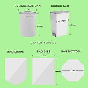 Small Trash Bags, Inwaysin Small Garbage Bags 4-6 Gallon Biodegradable Can Liners Thicken, Size Expanded, White 200 Counts