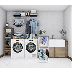 Bretoes Laundry Basket Bathroom Multi-layer Clothes Storage Basket Household, Simple Kitchen Shelf Fruit Stand (2 Layers)