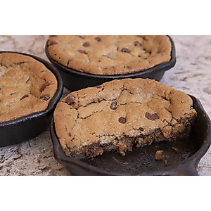 Heavy Duty Pre Seasoned Mini Cast Iron Skillet Set of 3, Oven Safe Cooker, Black