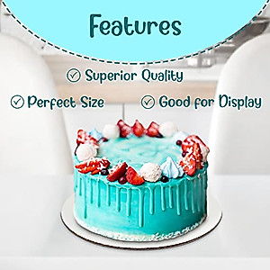 MT Products Corrugated White Cardboard Cake Board or Pizza Circle 14 inch - Sturdy Cake Base for Displaying Cakes, Bread and Desserts (15 Pieces) - Made in The USA