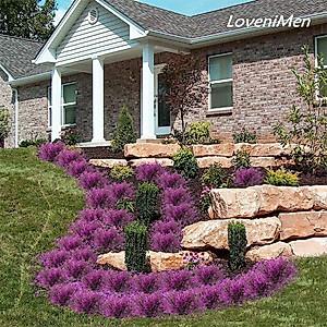 LOVENIMEN Artificial Chrysanthemum Flowers, Real Touch Silk Daisy Plastic Plants Home Decorations for Bridal Wedding Bouquet Bunches Hotel Party Garden Floral Décor Purple 4pack