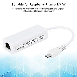 Ethernet Adapter Network Card Adapter High Speed Efficient 10/100Mbps Network Adapter Compatible with Raspberry Pi Zero