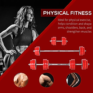 Soozier Adjustable Dumbbell Set, 66lbs Convertible to Barbell Weight Set for Home Gym Women and Men Weight Lifting Training