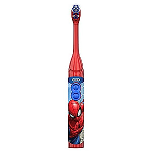 Oral-B Kid's Battery Toothbrush Featuring Marvel's Spiderman, Soft Bristles, for Kids 3+