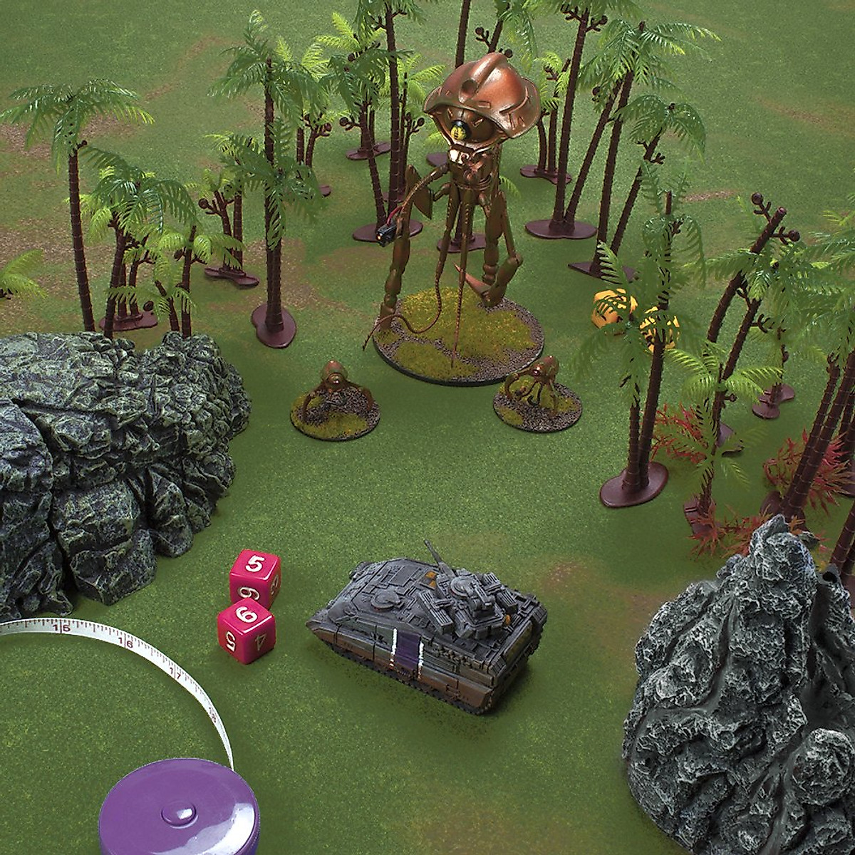 Stratagem 6' x 4' Open Field Grass Terrain Neoprene Tabletop Wargaming Grass Field Battlemat with Carrying Case