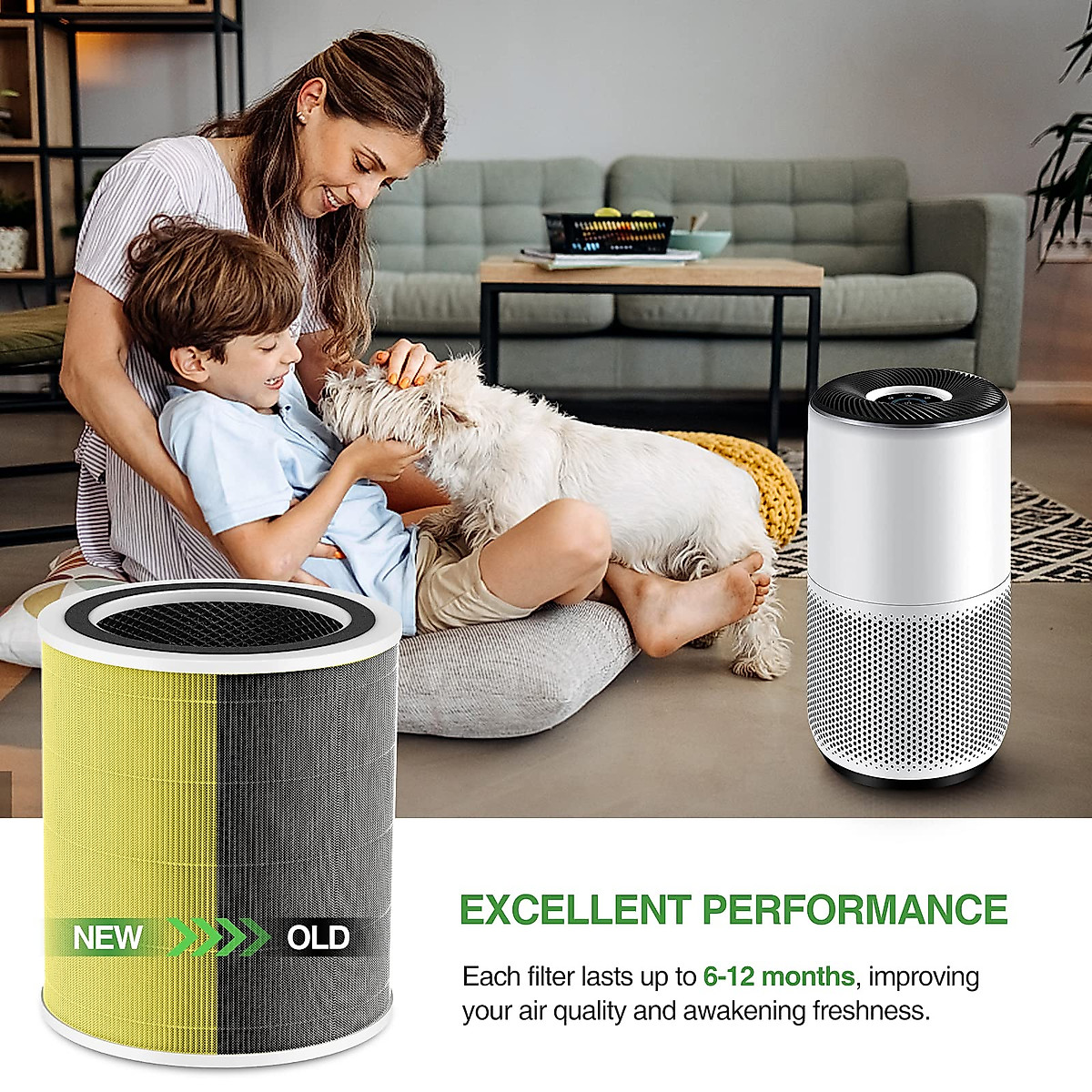 Cabiclean Core 400S Pet Care Replacement Filter for LEVOIT Core 400S Smart WiFi Air Purifier, 3-in-1 H13 True HEPA, High-Efficiency Activated Carbon, Compared to Part # Core 400s-RF-PA, 2 Pack