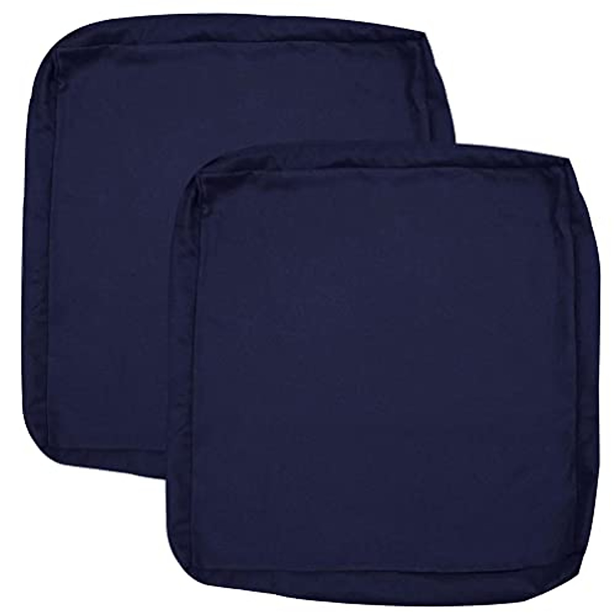 Oslimea Outdoor Seat Cushion Slip Cover 25" x 27", Waterproof Patio Furniture Chair Cushion Cover Replacement Pillow Slip Seat Cushion Cover 2 Pack - Covers Only, Dark Blue