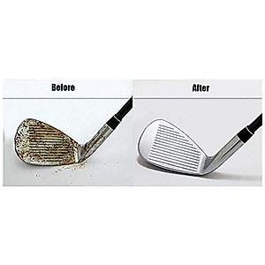 A99 Golf 2-in-1 Round Head Golf Club Brush Iron Wood Putter Cleaning + Free Reel